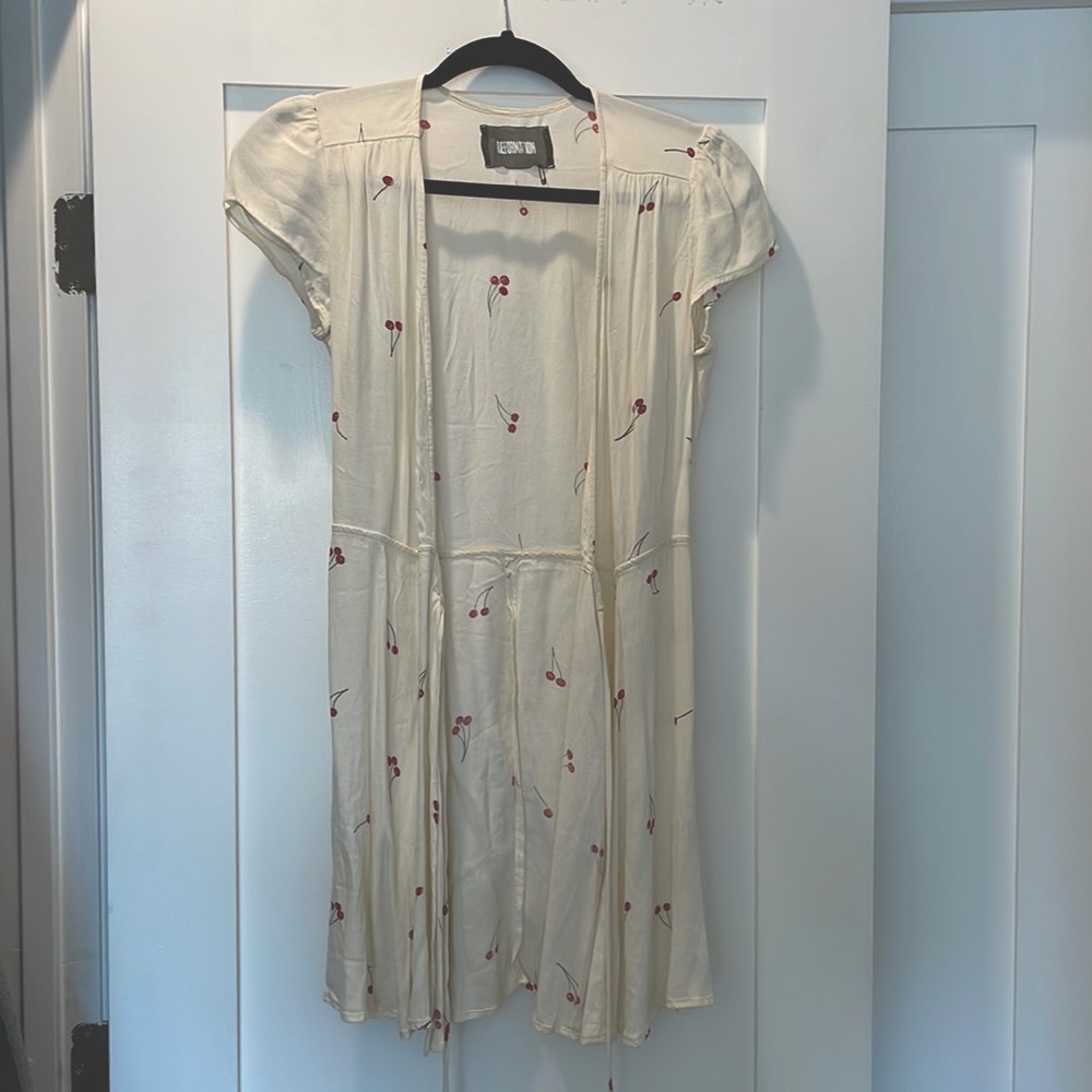 Reformation Cherry Wrap Dress - Gem